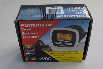 Powertech Dual Battery Volt/Amps Monitor for any 4x4, Caravan & RVs | eBay