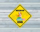 *Aluminum* Mermaid Crossing Funny Metal Novelty Sign 12"x12" | eBay