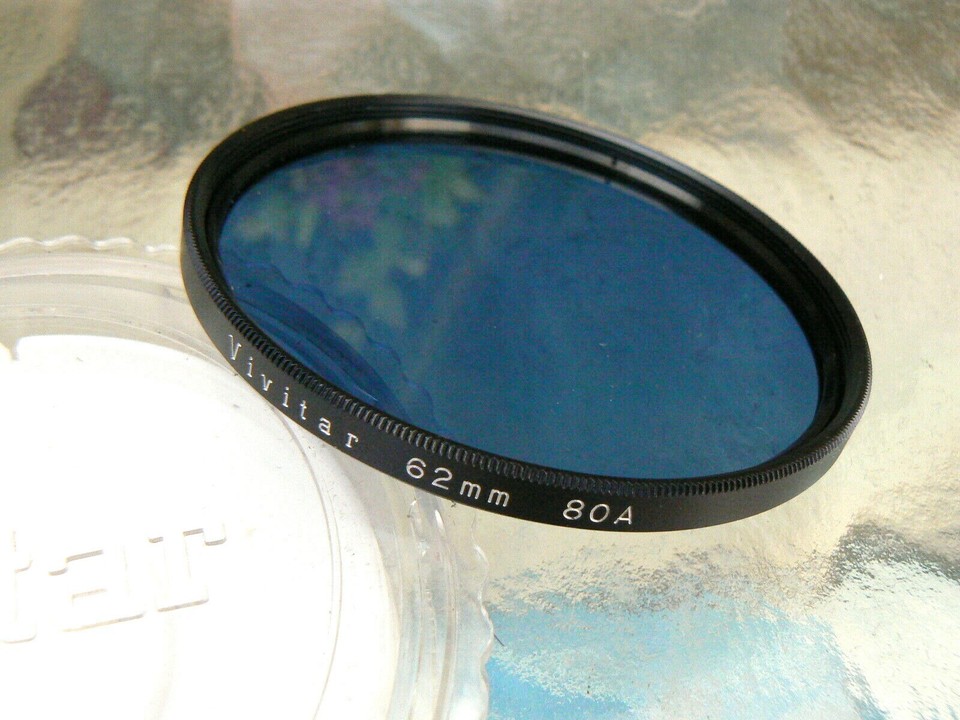 VIVITAR 62MM 80A FILTER 62MM 80A COOLING FILTER W/FILTER CASE **MINT ...