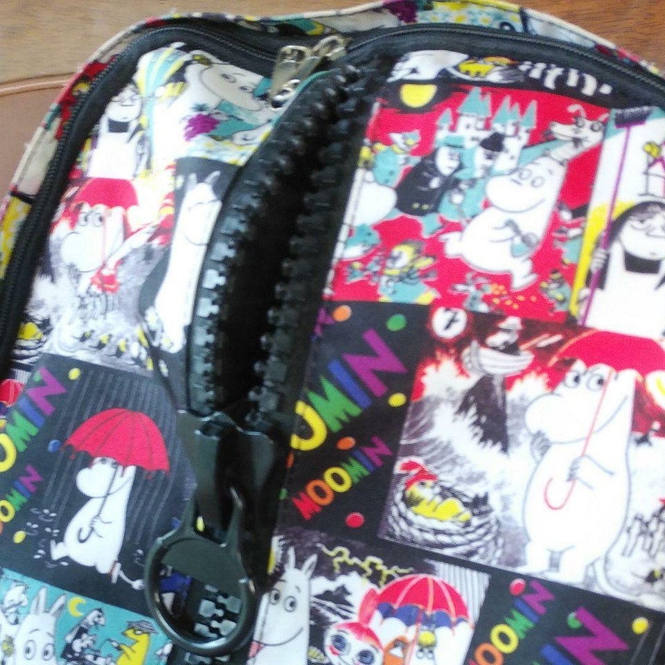 Moomin Backpack Rucksack bag Illustration pattern (No tag) Lovely Super ...