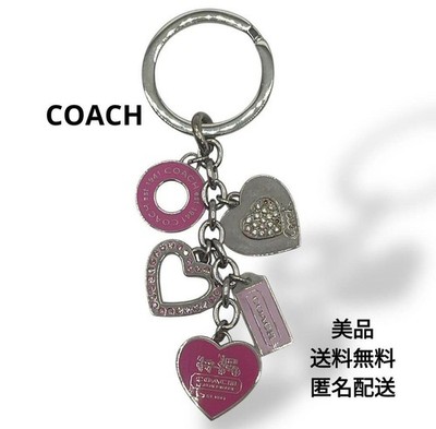 Coach Keychain Rhinestone Heart Circle | eBay Australia