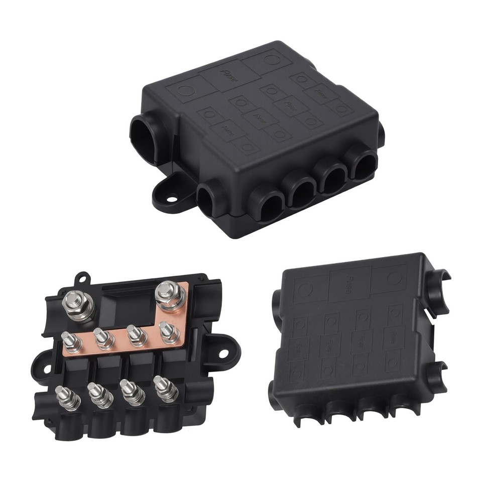 5-Way Heavy Duty Power Distribution Fuse Box For Mega & Midi Fuses 12V ...