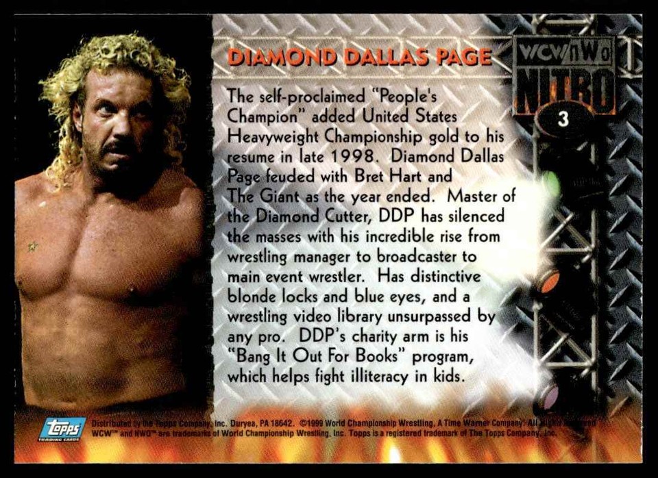 1999 Topps WCW nWo Nitro Diamond Dallas Page #3 | eBay