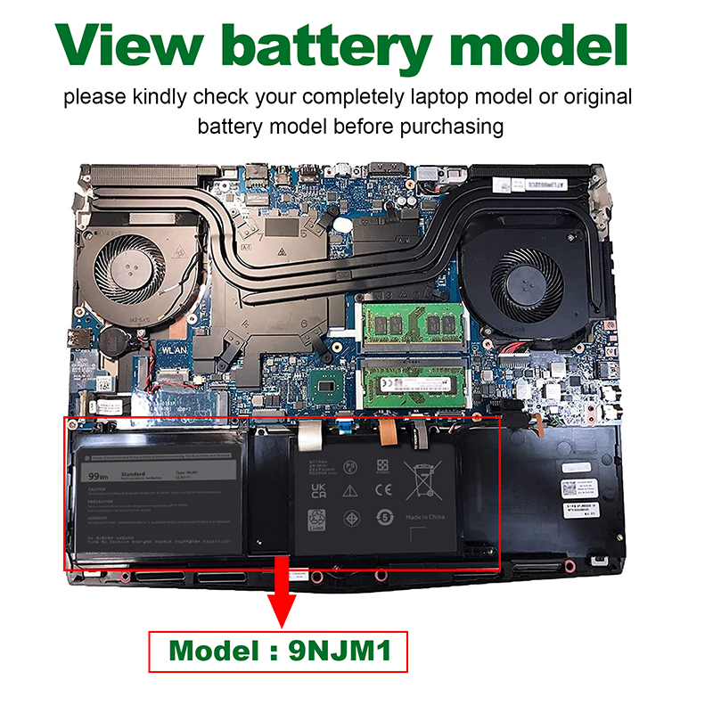 9NJM1 Battery for Dell Alienware 15 R3 R4 P31E P31E001 P31E002 P69F ...
