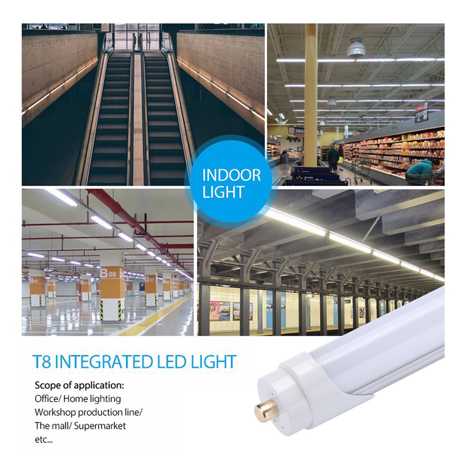 16Pcs T8 8' Led Bulbs 8FT FA8 Single Pin Led Tube Light 45W Led Shop ...