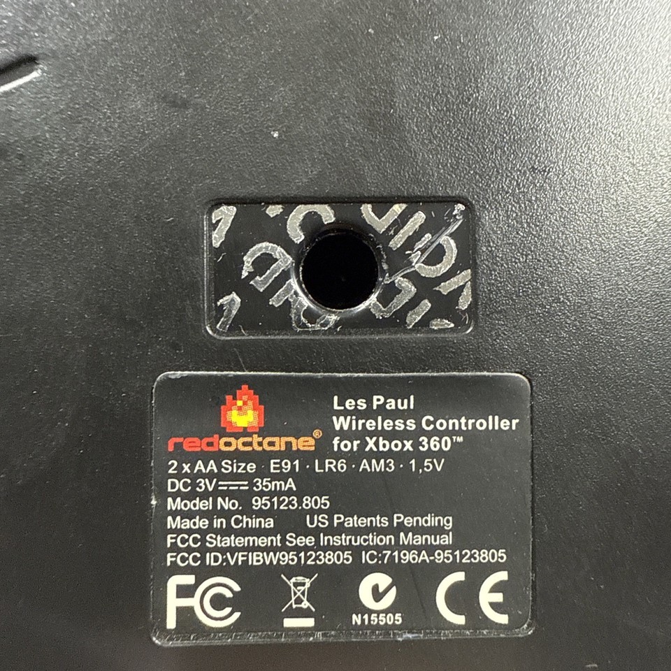 Untested Guitar Controller Xbox 360 Gibson Les Paul Hero Red Octane ...