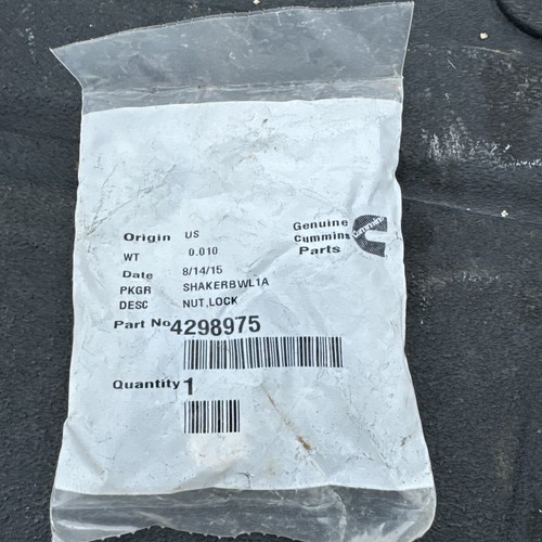NEW OLD STOCK GENUINE CUMMINS LOCK NUT 4298975 15 liter ISX/QSX | eBay