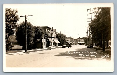 CHILTON WI E. MAIN STREET VINTAGE REAL PHOTO POSTCARD RPPC | eBay