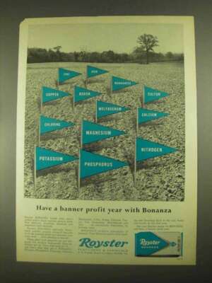 1967 Royster Bonanza Fertilizer Ad - Banner Profit Year | eBay
