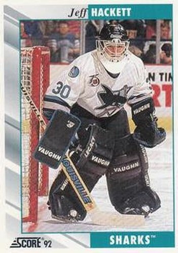 #82 Jeff Hackett - San Jose Sharks - 1992-93 Score USA Hockey | eBay