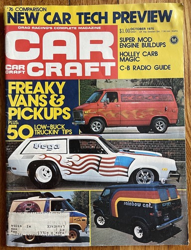 CAR CRAFT Oct 75 Custom Van Magazine Chevy Dodge Ford Gmc Vans | eBay