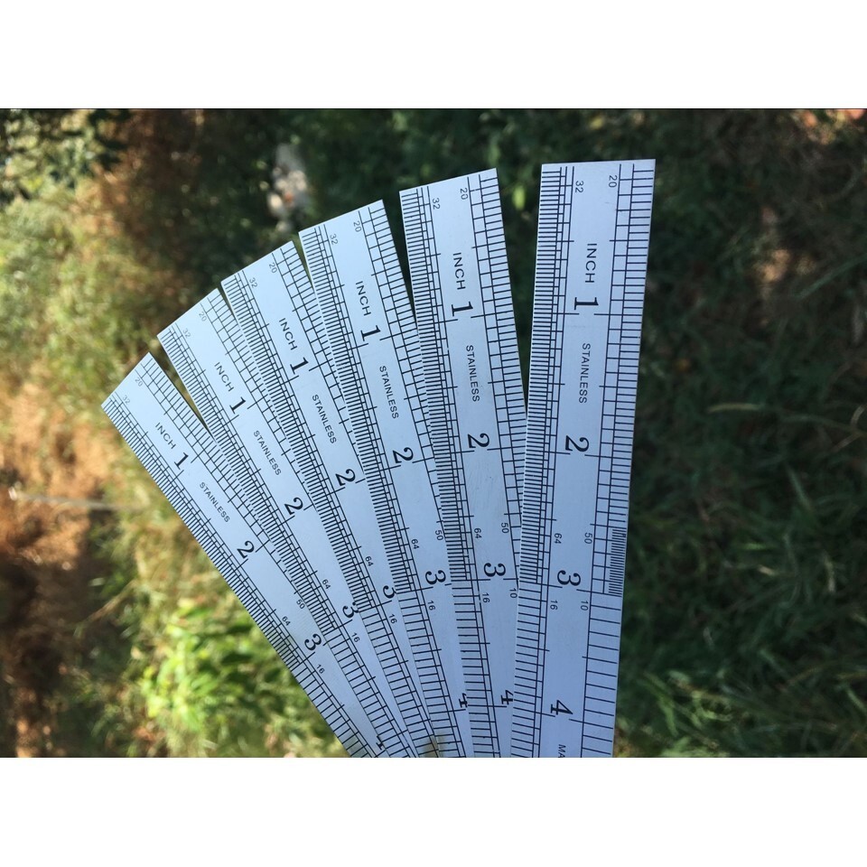 15cm/150mm/6" inch Stainless Steel Double Sided Ruler Metal Rule Metric ...