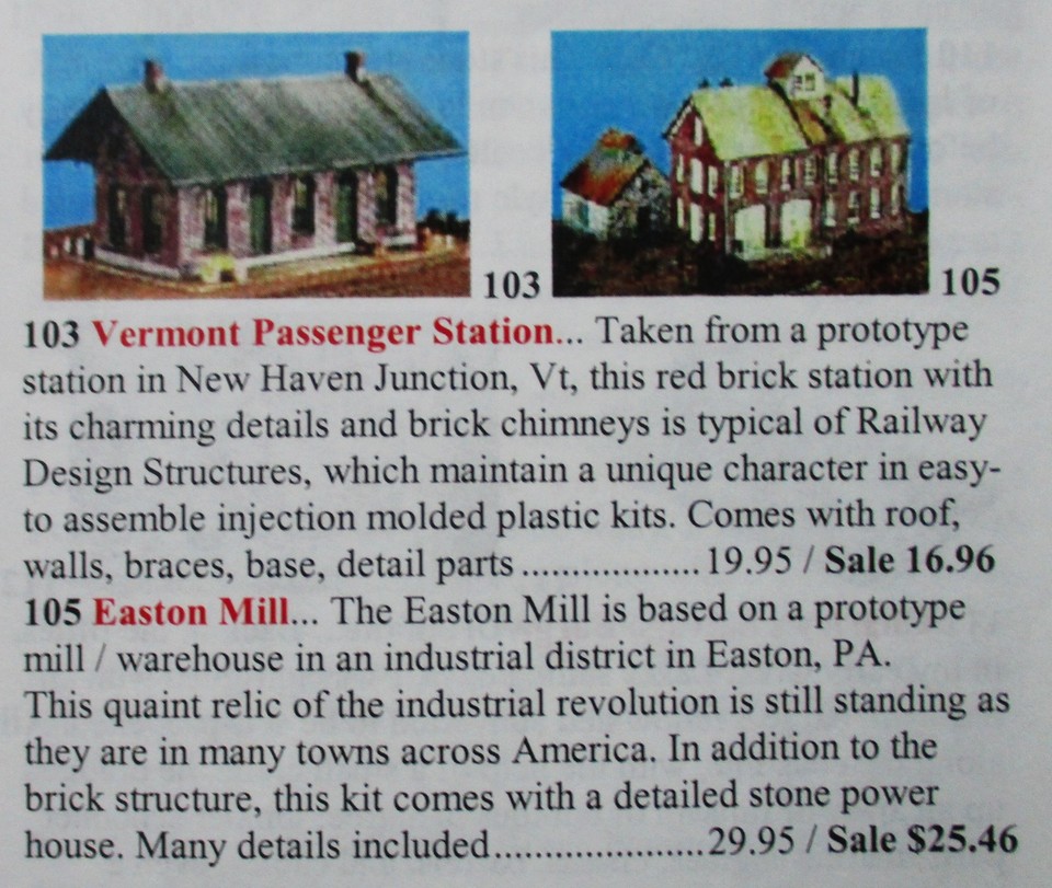 HO scale: The Easton Mill with Stone Powerhouse, a styrene kit by RDA ...