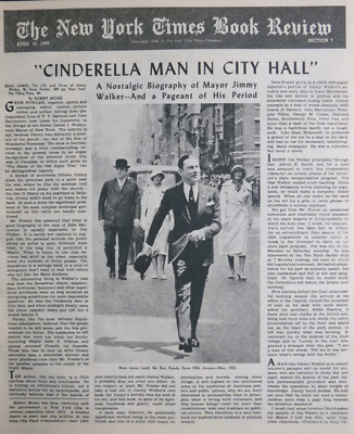 BEAU JAMES JIMMY WALKER FIFTH AVE MOSES 1949 April 10 NY Times Book ...
