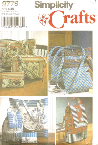 Simplicity Pattern # 9779 - Three Styles Tote Bags Backpack Purse ...