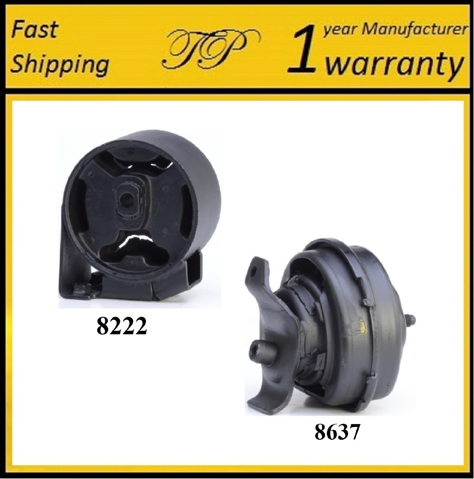 2PCS FRONT & REAR MOTOR MOUNT FOR 1985-1998 VOLKSWAGEN GOLF 1.8L SOHC ...