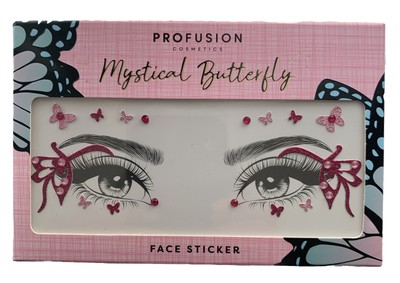 Profusion cosmetics Mystical Butterfly - Face Sticker. 2- Tone Pink. | eBay