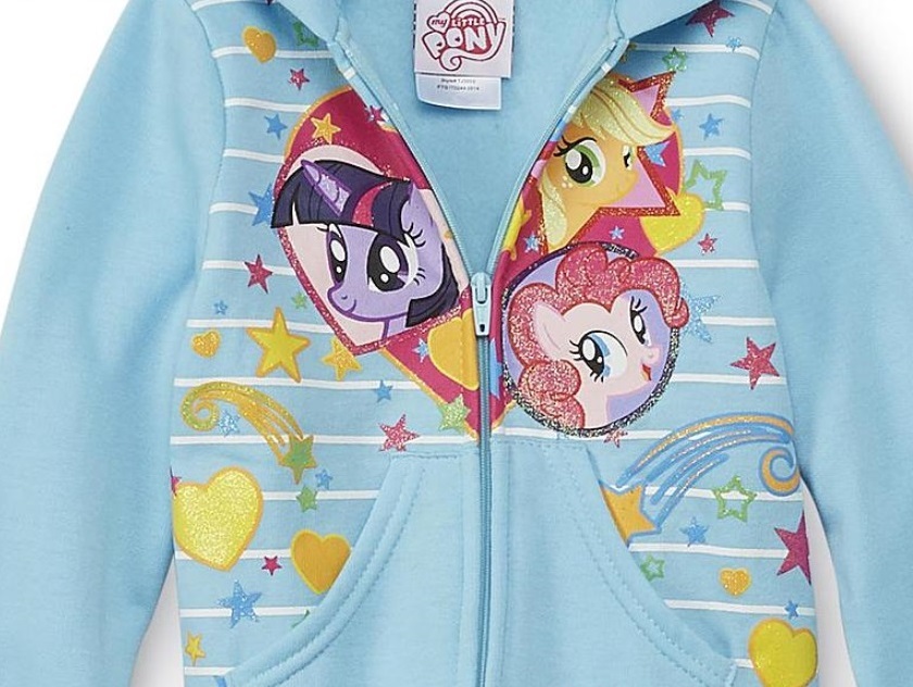 My Little PONY Jacket Girl's size 3T NeW Rainbow Mane on Hood Zip-Up ...
