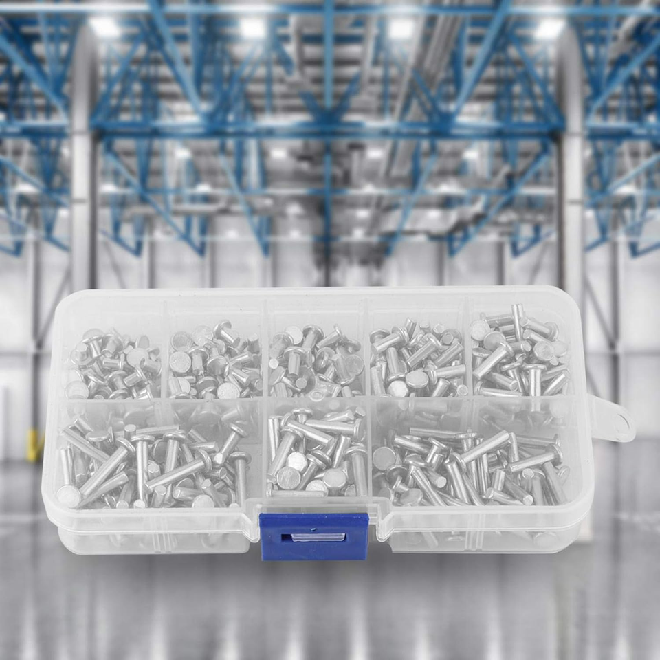 Solid Aluminum Rivet, Rivet Set, Solid Rivets Assortment Hammer Tools ...