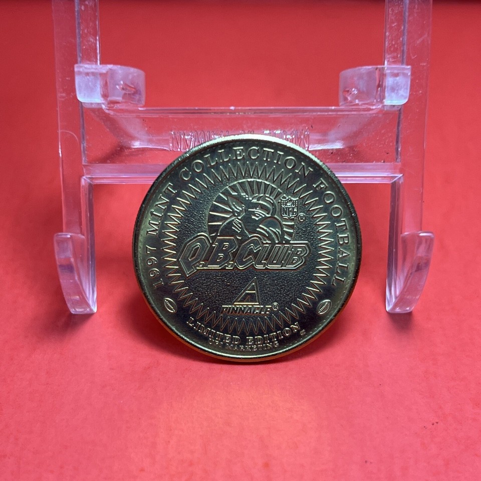 1997 Pinnacle Mint Collection Coins Brass Gold Plated Jeff George #14 ...