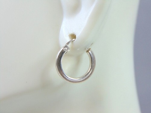Womens Vintage Estate Sterling Silver Hoop Earrings 1.4g E1811 | eBay