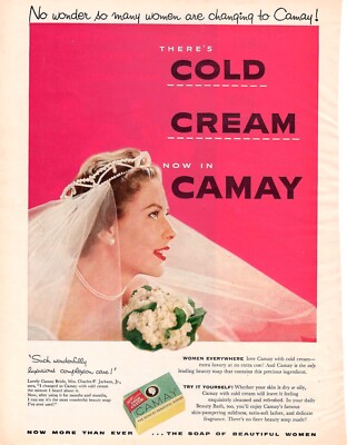 VINTAGE 1955 Camay Cold Cream Print Ad | eBay