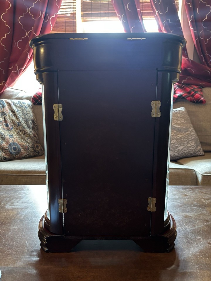 Hives and Honey Patricia Mahogany Wood & Etched Glass Jewelry Chest ...