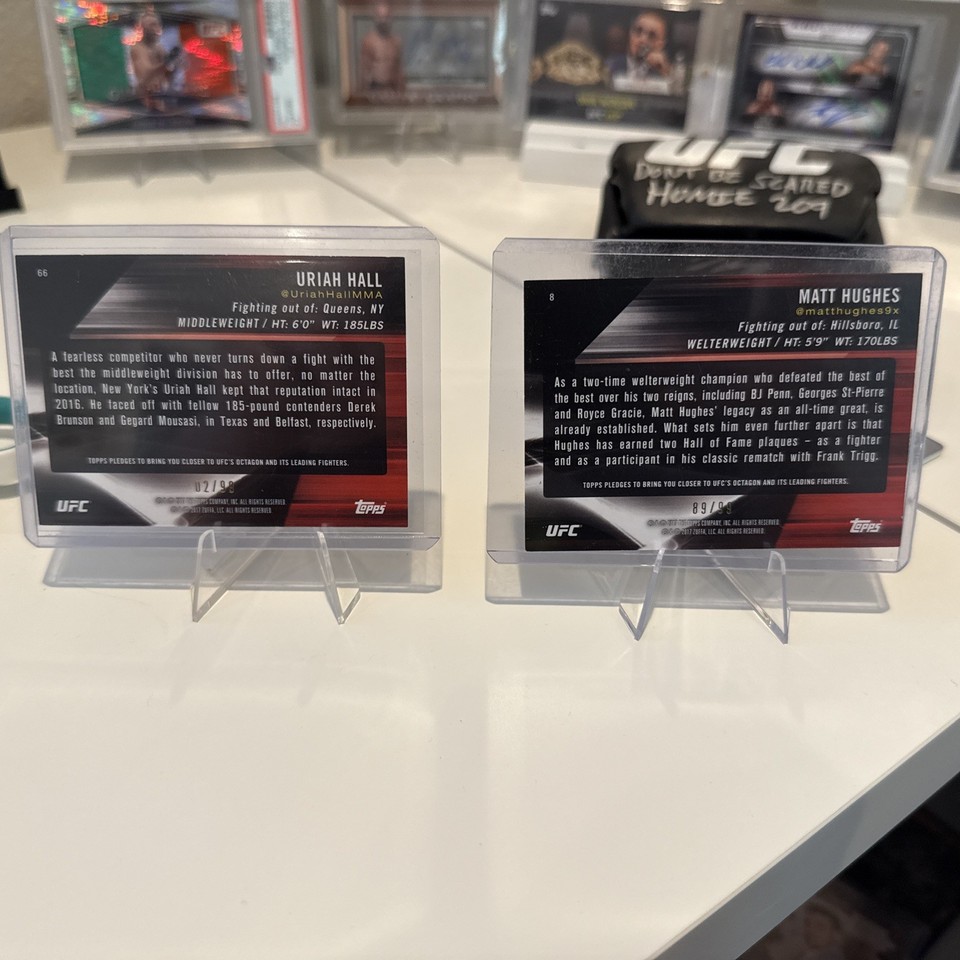 2017 Topps Vintage UFC Numbered Legend Lot If Matt Hughes And Uriah ...