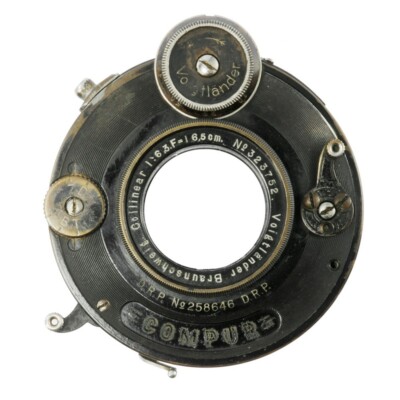 VOIGTLANDER COLLINEAR 16.5cm F6.3 165mm VINTAGE LENS IN COMPUR SHUTTER ...