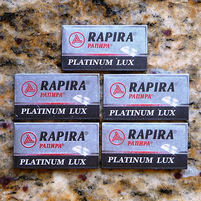 5 Rapira Platinum Lux Double Edge Razor Blades | eBay
