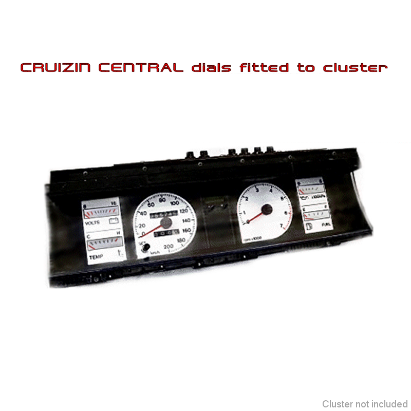 Plastic WHITE DIALS for Holden Commodore VL HSV V8 gauge speedo dial ...