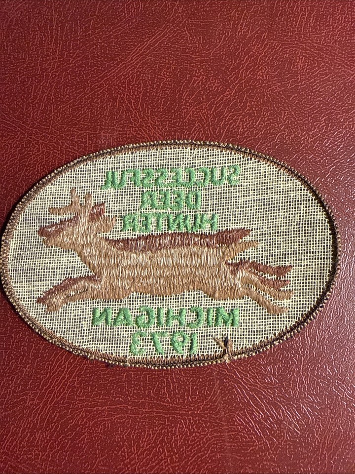 1973 MICHIGAN SUCCESSFUL DNR DEER HUNTING PATCH - BEAR - TURKEY - ELK ...