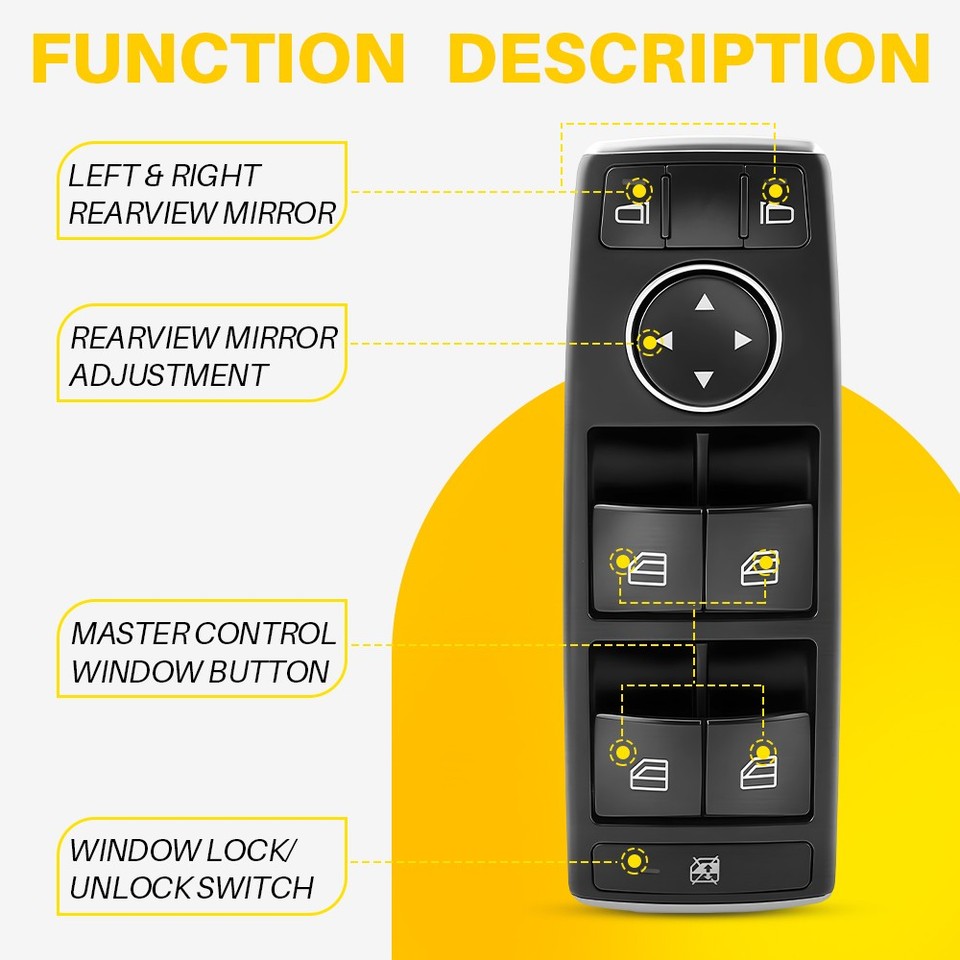 Driver Master Power Window Switch For Mercedes-Benz A-CLASS (W176) 2012 ...