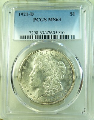 1921 D Morgan dollar PCGS MS63 *VAM 1I(eye)3 gouges us+S SCARCE!* BR | eBay