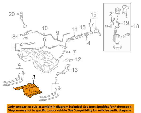 77606-53030 Toyota Protector sub-assy fuel tank no.1 7760653030 Genuine ...