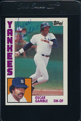 1984 Topps #512 Oscar Gamble Yankees Signed Auto *14742 | eBay