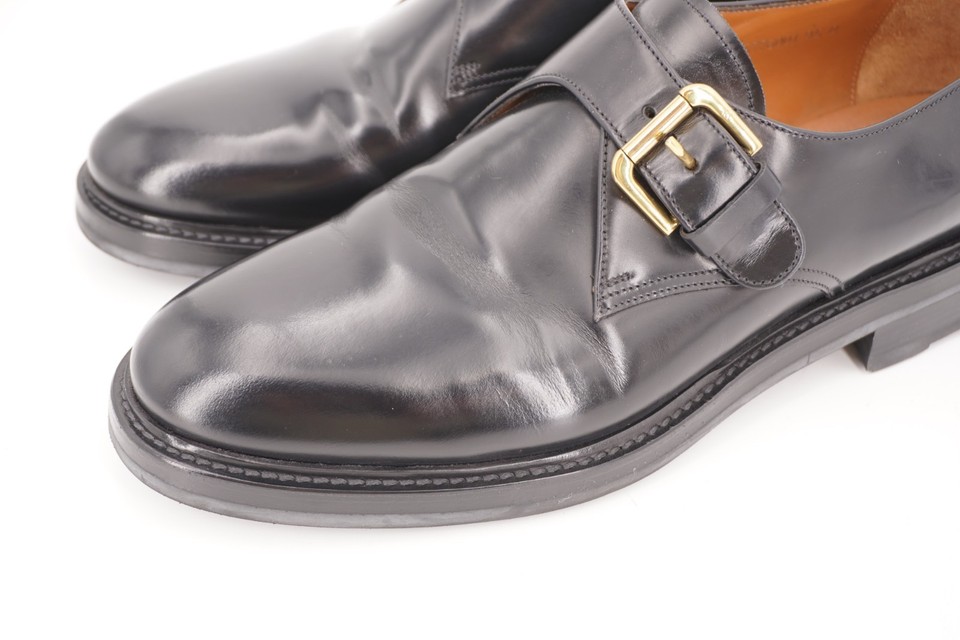 WORN 1x | $1250 RALPH LAUREN PURPLE LABEL 9.5 D SINGLE MONK STRAP ...