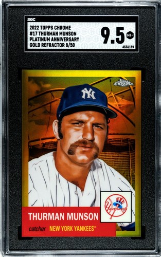 2022 Topps Chrome Platinum Anniversary - Thurman Munson #17 Gold ...