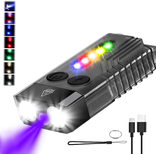 SUNJULY Torches Led Super Bright,Keyring Torch Small Torch with Uv, Led ...