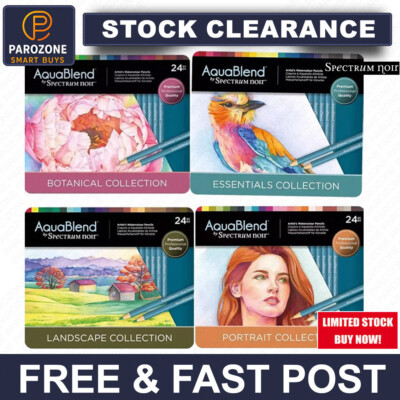 Spectrum Noir AquaBlend Pencils - Portrait - Pack of 24 - Premium ...