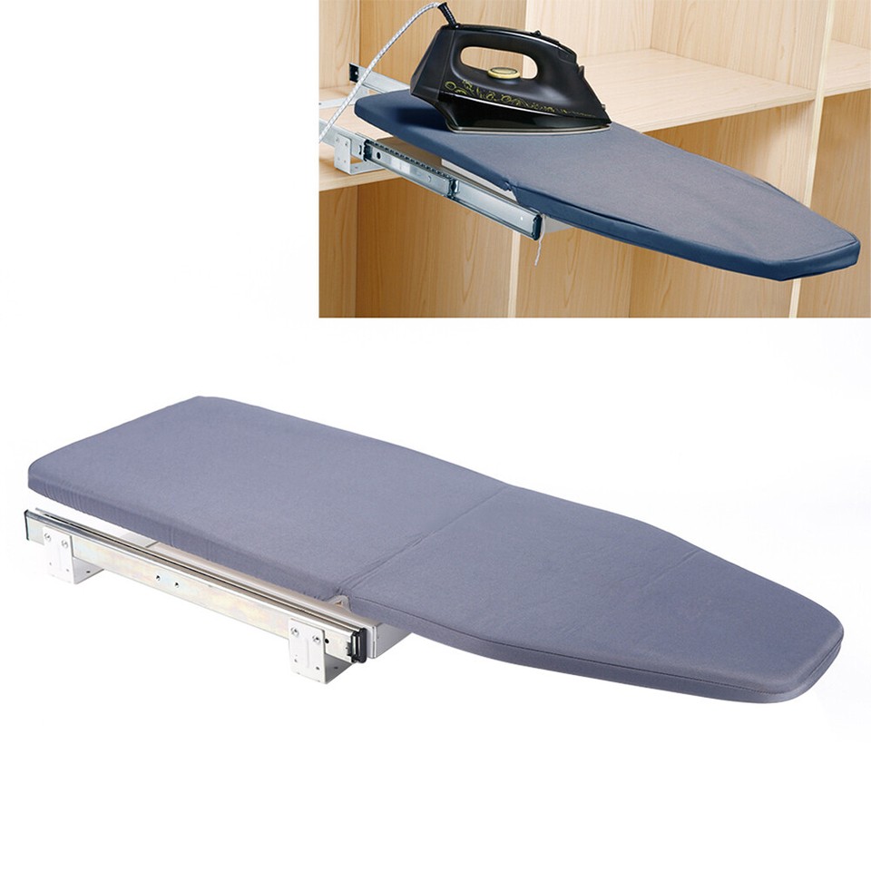 Gray 180° Rotation Retractable Ironing Board Closet Folding Pull-Out ...