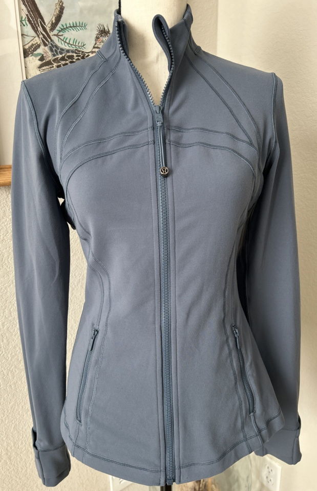 Lululemon Define Jacket Slate Blue Size 8 Workout Athletic Gym Luon ...