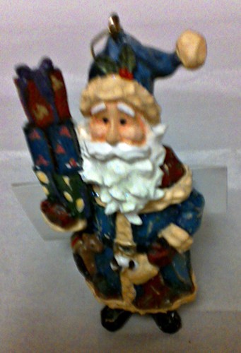 Poly Resin Santa Claus Carrying Presents By Holiday Place Ornament with ...