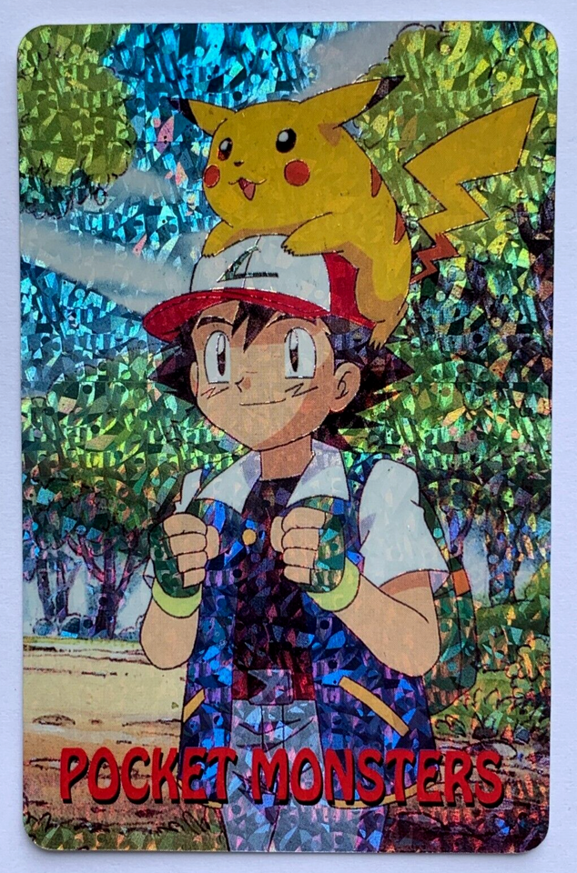 1999 CARD POKEMON POCKET MONSTERS #41 ASH KETCHUM & PIKACHU Kanto FOIL ...