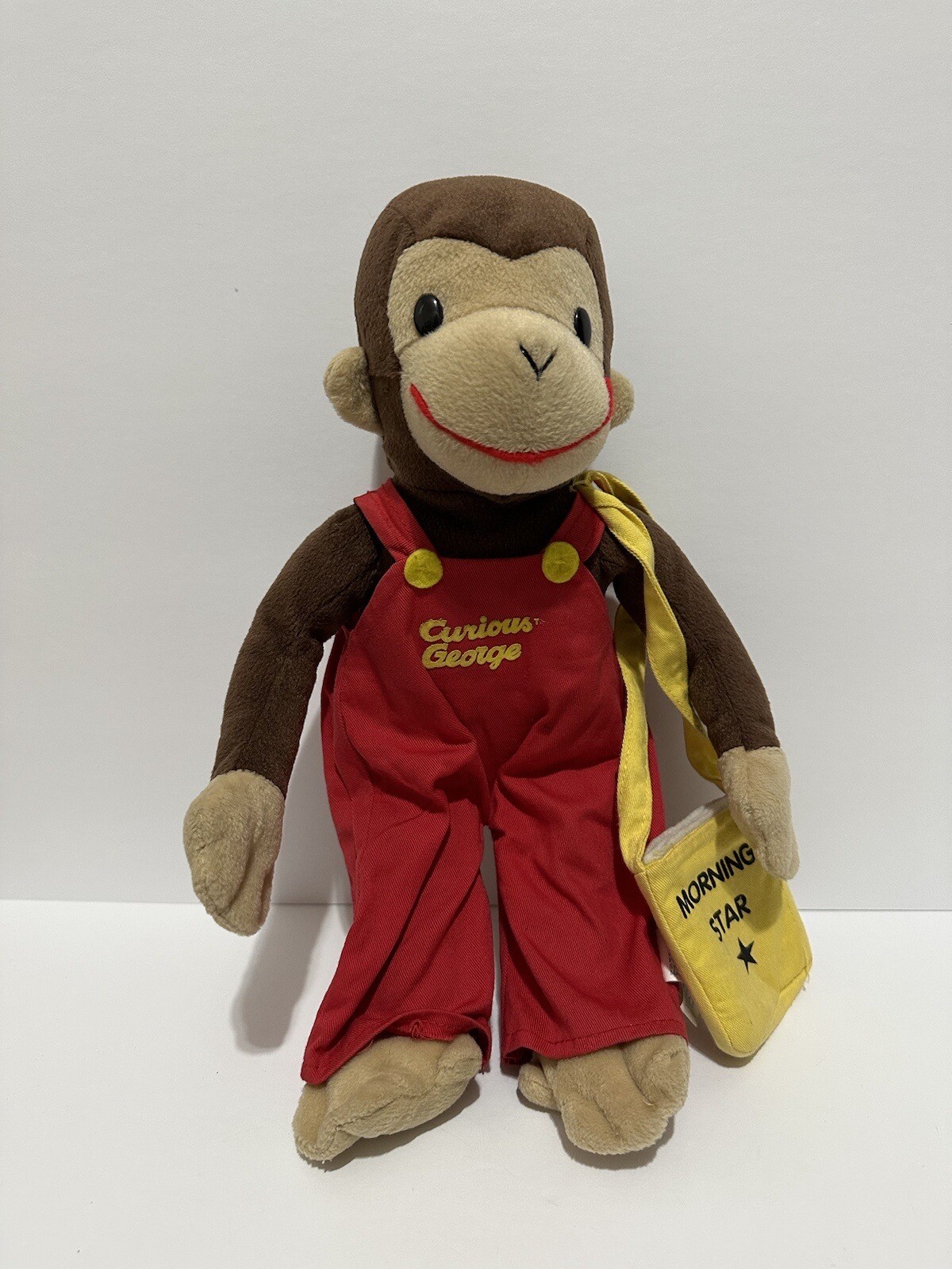 VINTAGE CURIOUS GEORGE TOY NETWORK STUFFED PLUSH MONKEY 16” With Mail ...