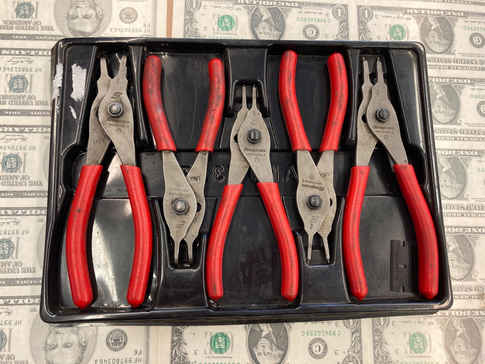 Snap-On Tools SRPCR105 5pc Snap Ring Pliers Set - Red | eBay