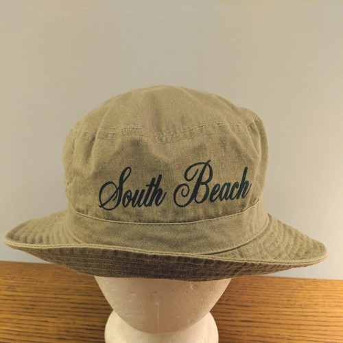 Vintage South Beach Hat Green Triangle Headwear Made In USA | eBay