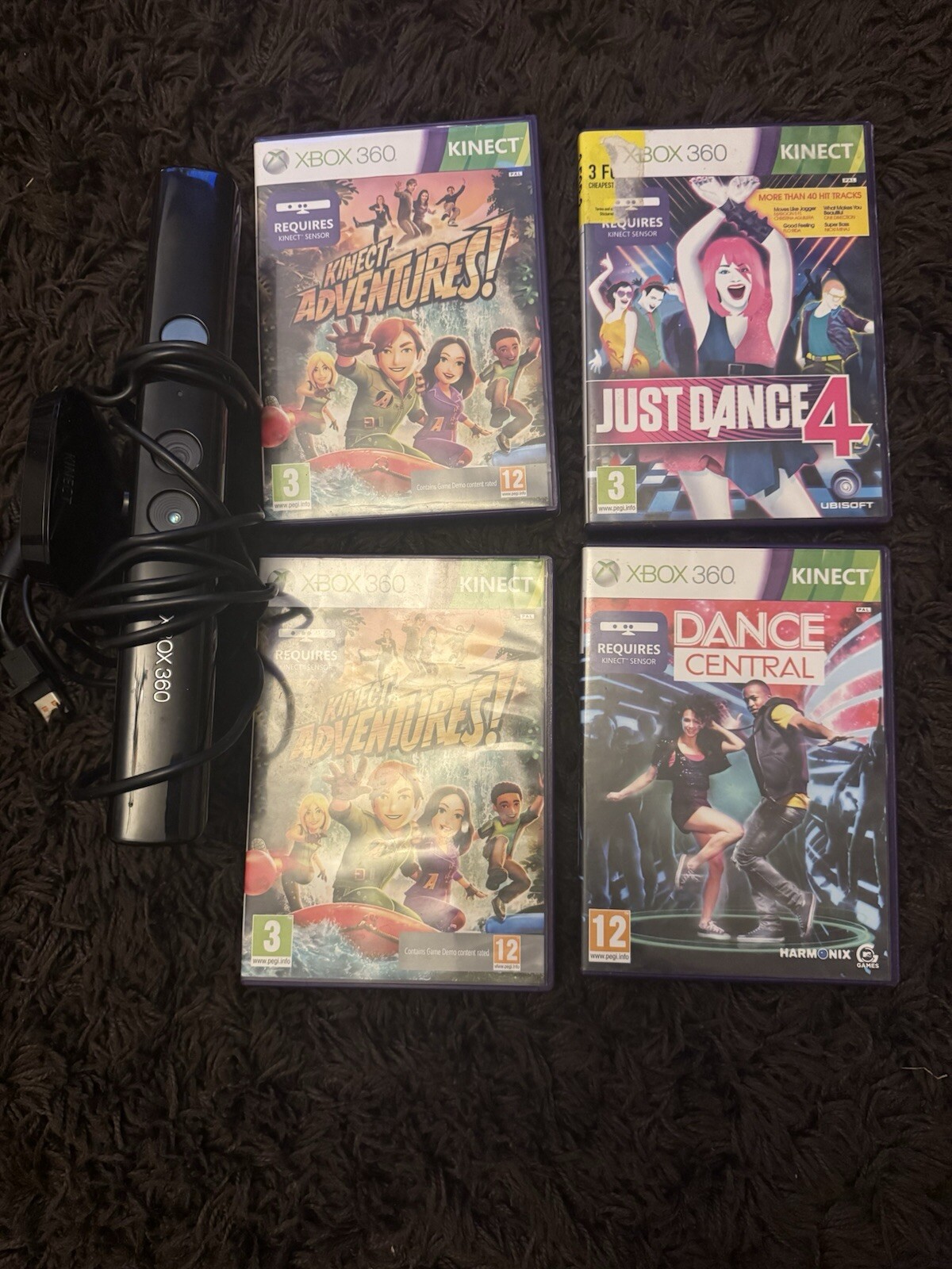 Xbox 360 Kinect Sensor Camera - Official Microsoft and four game | eBay