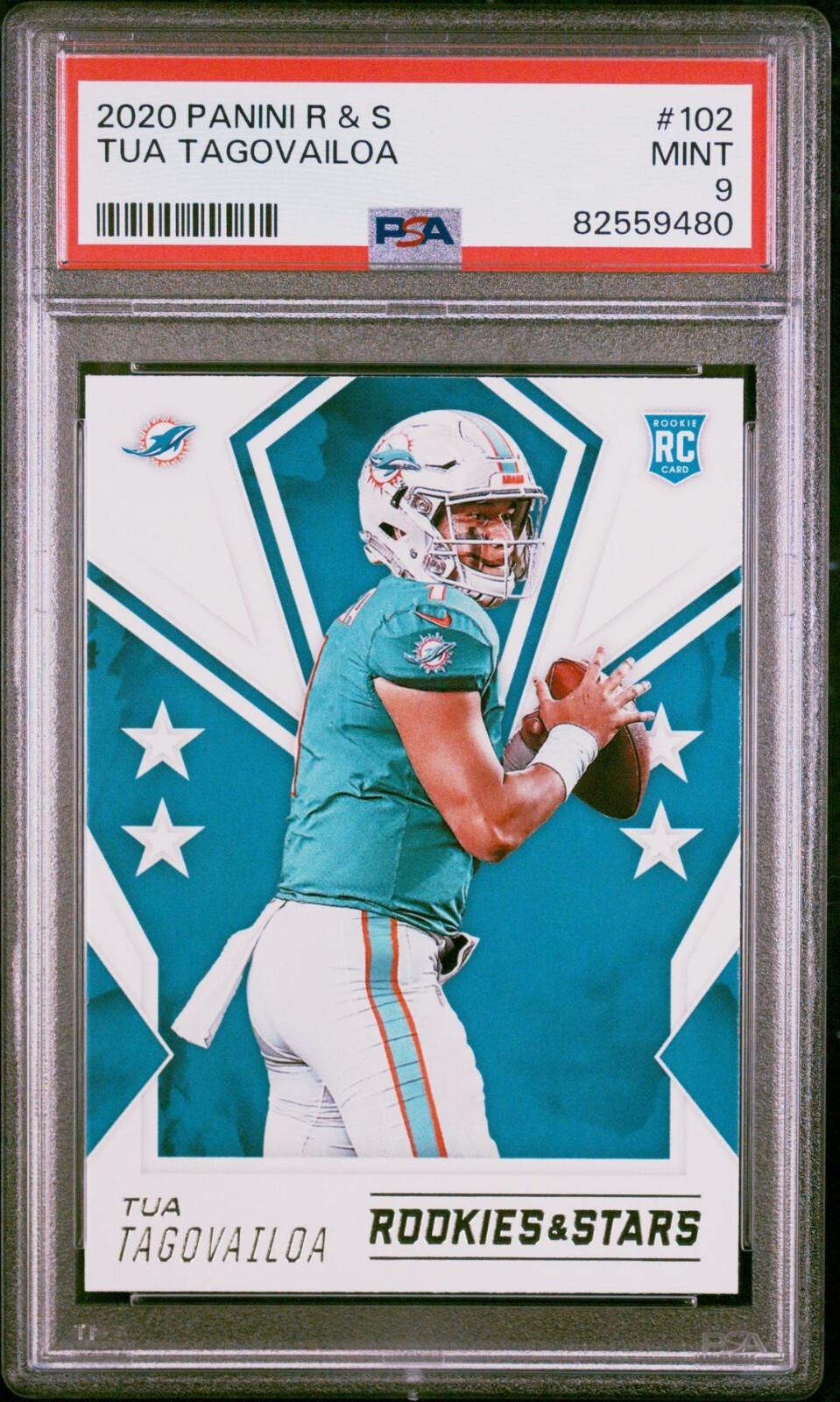 2020 PANINI ROOKIES & STARS TUA TAGOVAILOA ROOKIE CARD RC #102 PSA 9 | eBay