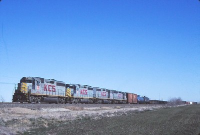 KCS 4786 GP40+3 & FREIGHT ACTION NEAR METRO JCT., TX 2000 35MM SLIDE | eBay